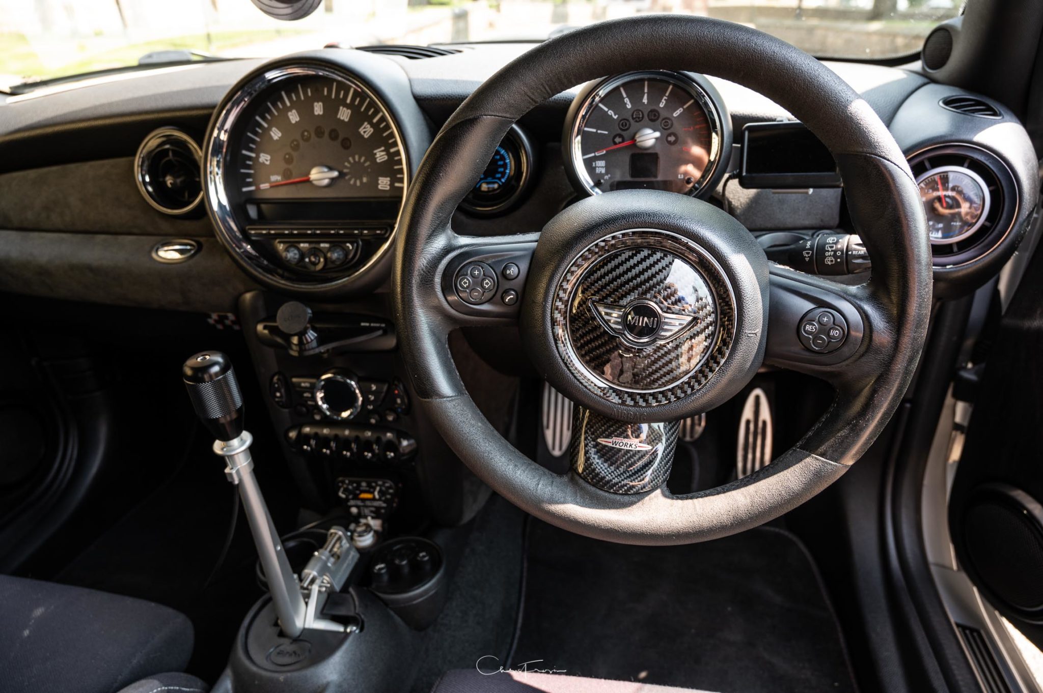 Mini Cooper S/JCW R56 Black Carbon Fiber Steering Wheel Cover - GEN 2 ...